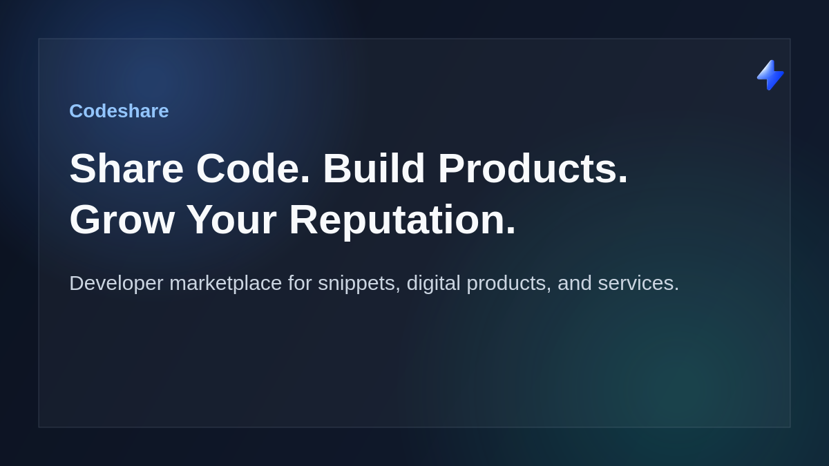 Features - Developer Software Marketplace | Codeshare